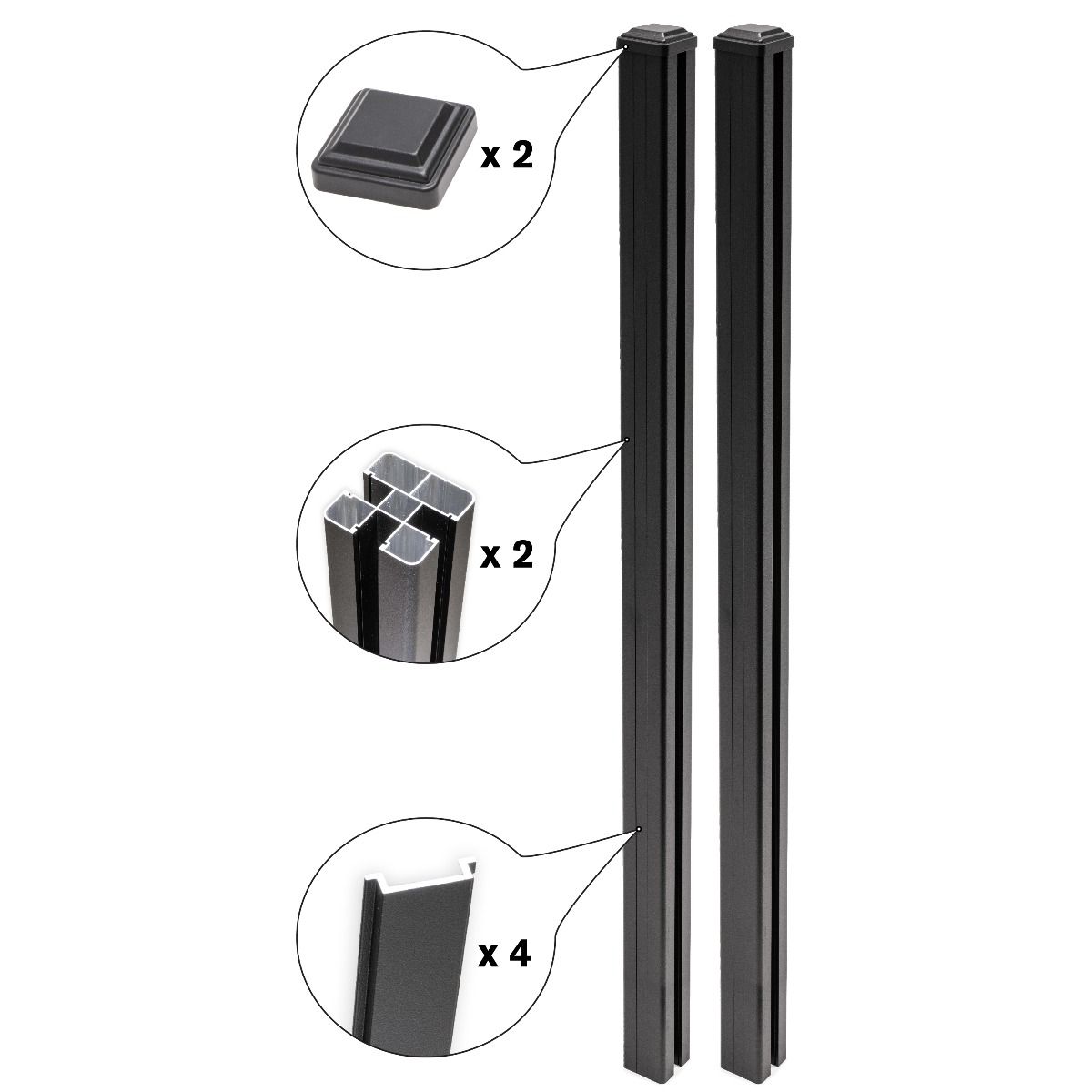 8 FT. In-Ground Posts Kit | Golden Select